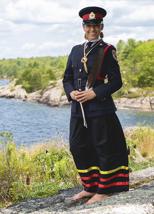 First Nations Police forces wear ribbon skirts for National Ribbon ...